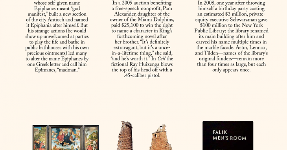 Naming Rights | Lapham’s Quarterly